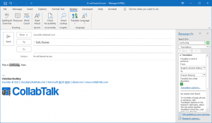 Translate your Emails in Microsoft Outlook – buckleyPLANET